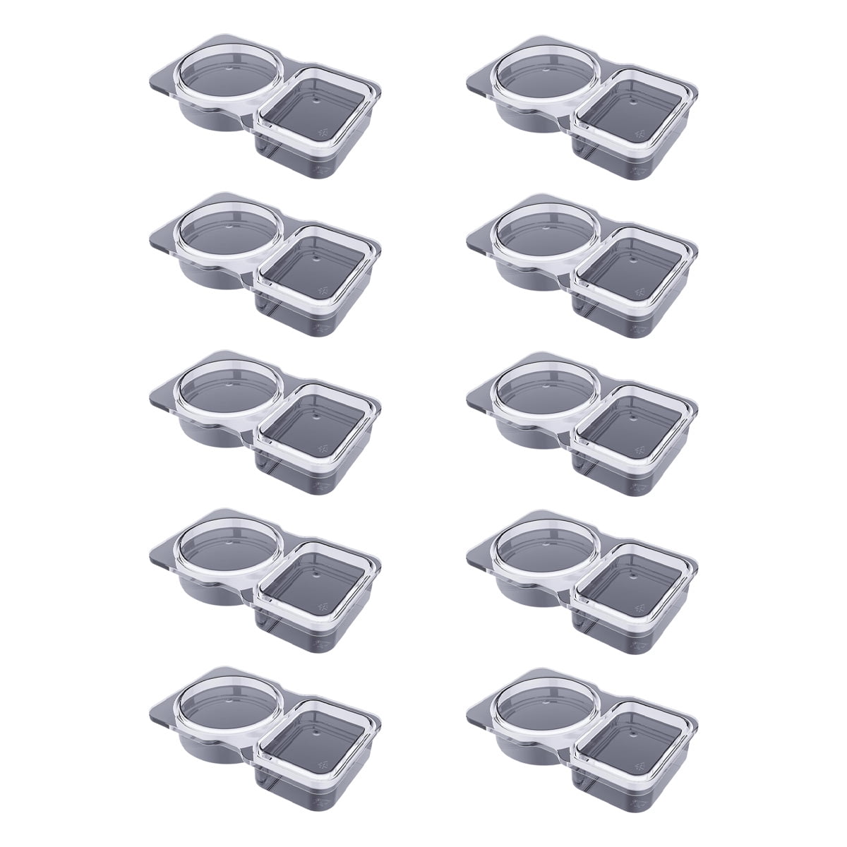 Double Compartment Condiment Containers with Lids, Disposable 2 ...