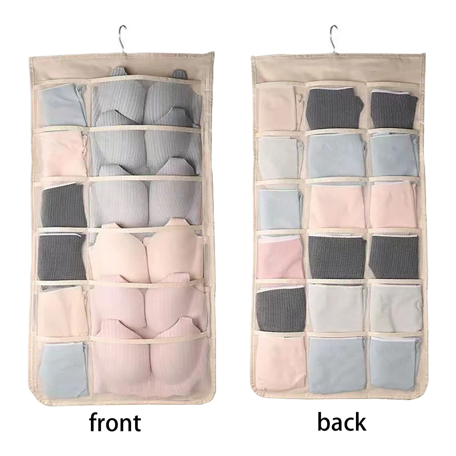 Double Compartment Hanging Organizer For Apparel And Undergarment ...
