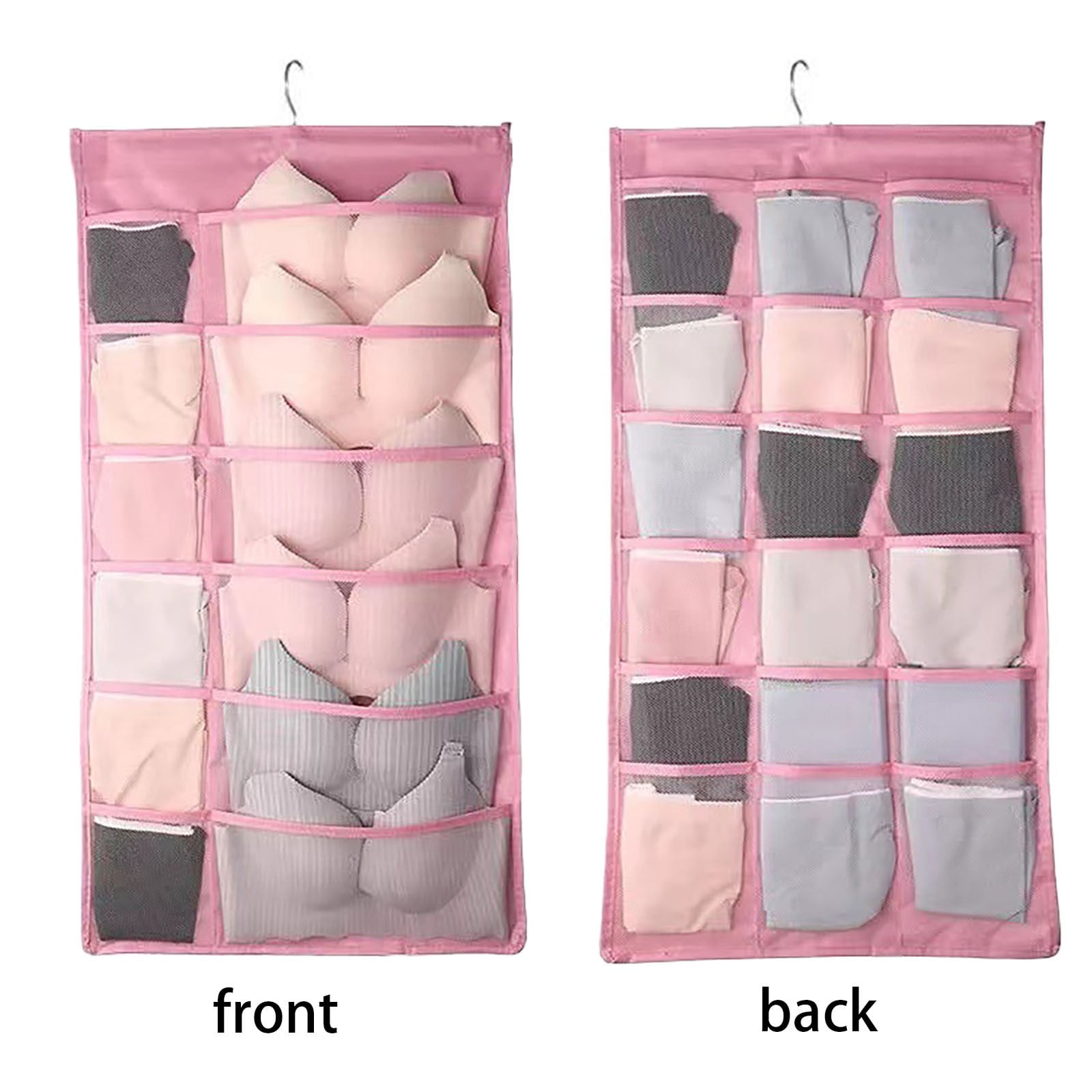 Double Compartment Hanging Wardrobe Organizer Portable Foldable Storage ...