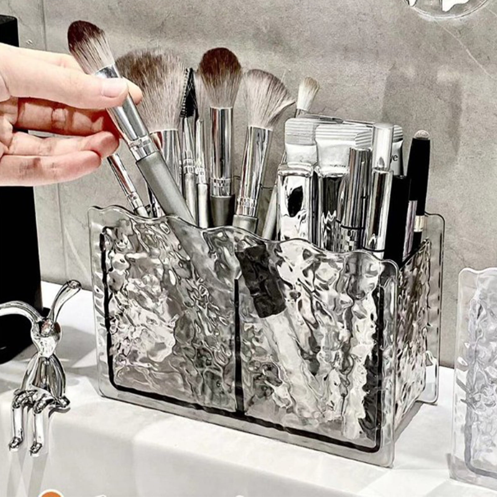 Double Compartment Lipstick Clutter Organizer Desktop Dressing Table ...