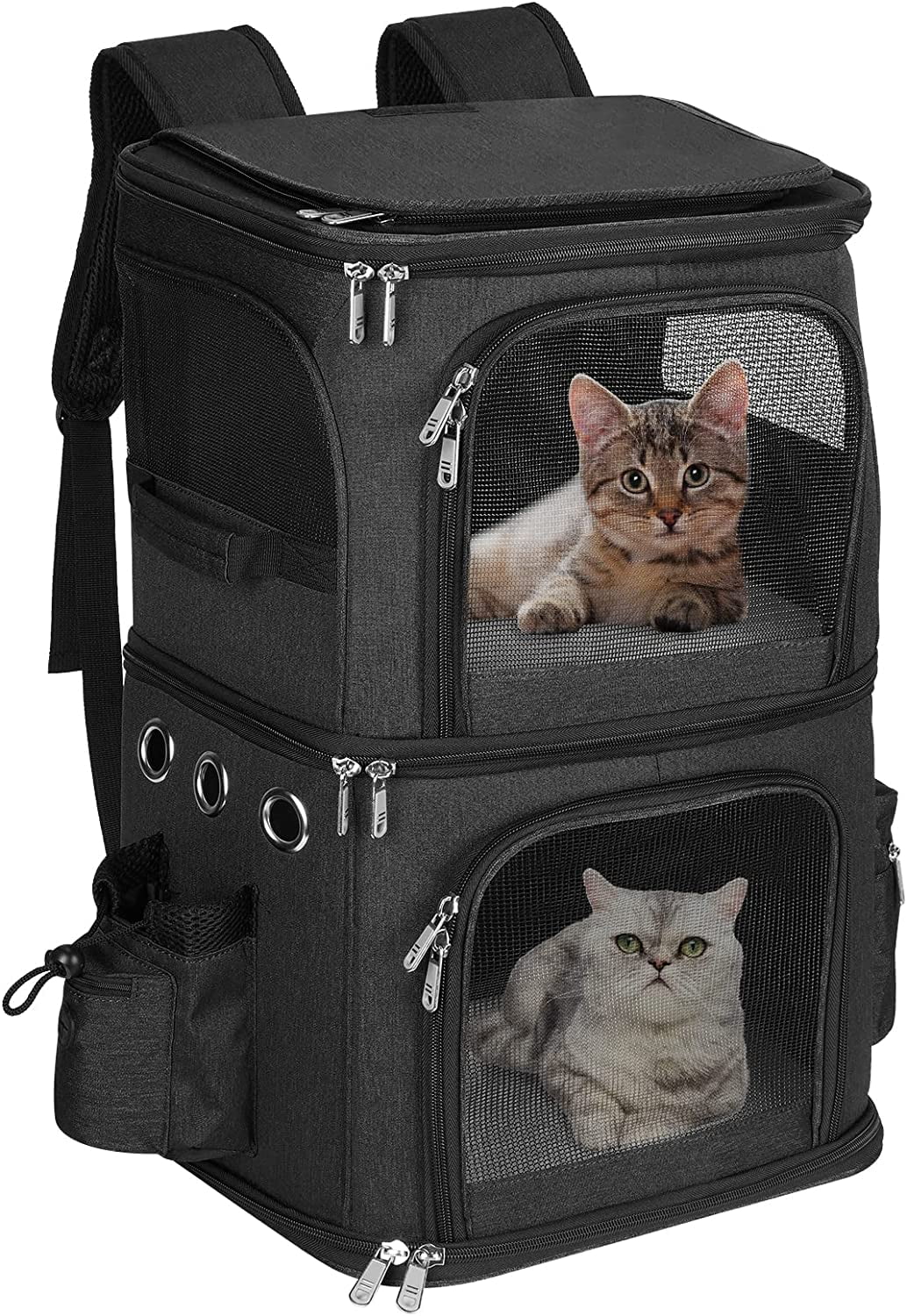 Double-Compartment Pet Carrier Backpack for Small Cats and Dogs, Cat ...