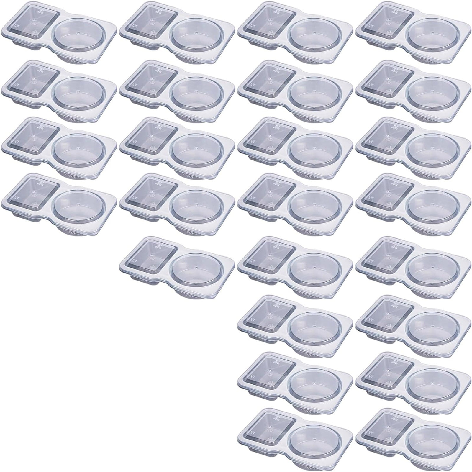 Double Compartment Seasoning Containers With Lids, 2 Compartments To ...