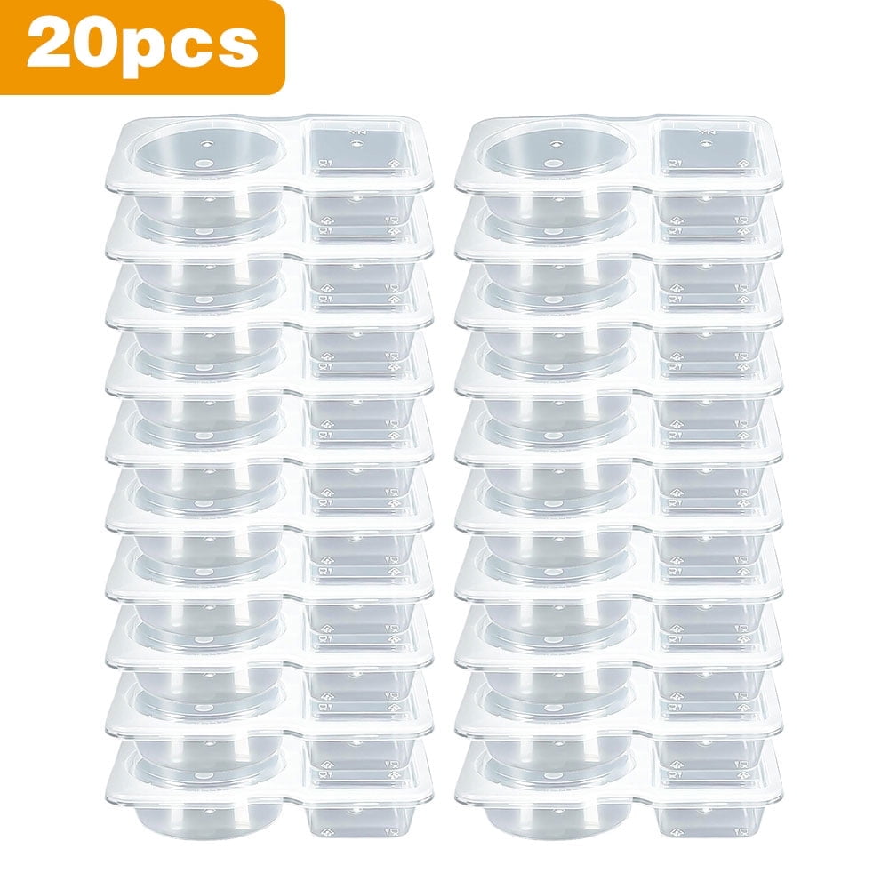 Double Compartment Snack Box with Lids, Reusable Snack Containers ...