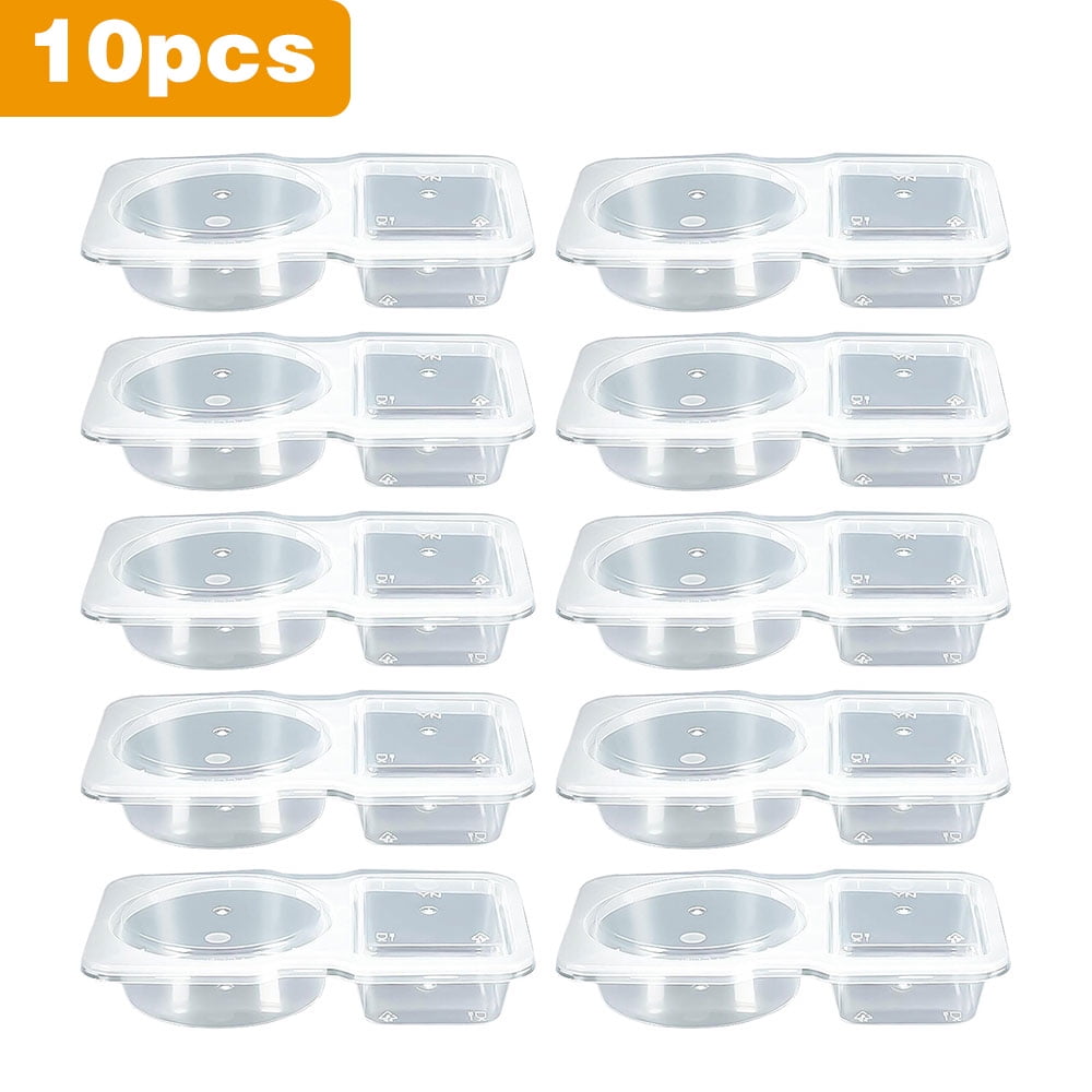 Double Compartment Snack Box with Lids, Reusable Snack Containers ...