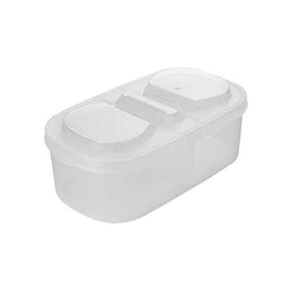 Double Compartment Snack Containers Double Compartment with Lid Food ...