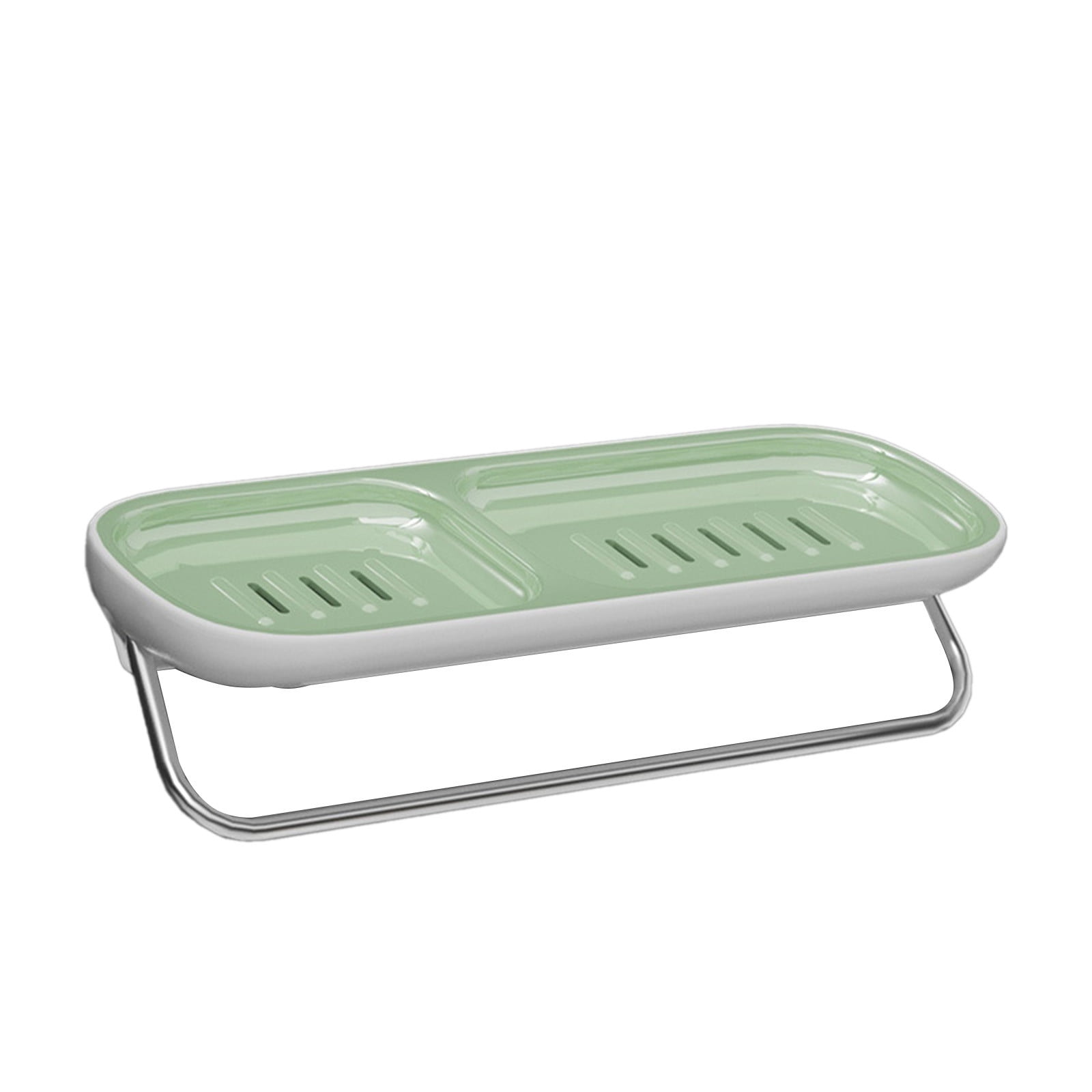 Double Compartment Soap Rack Nonpunch Bathroom Storage Organizer ...