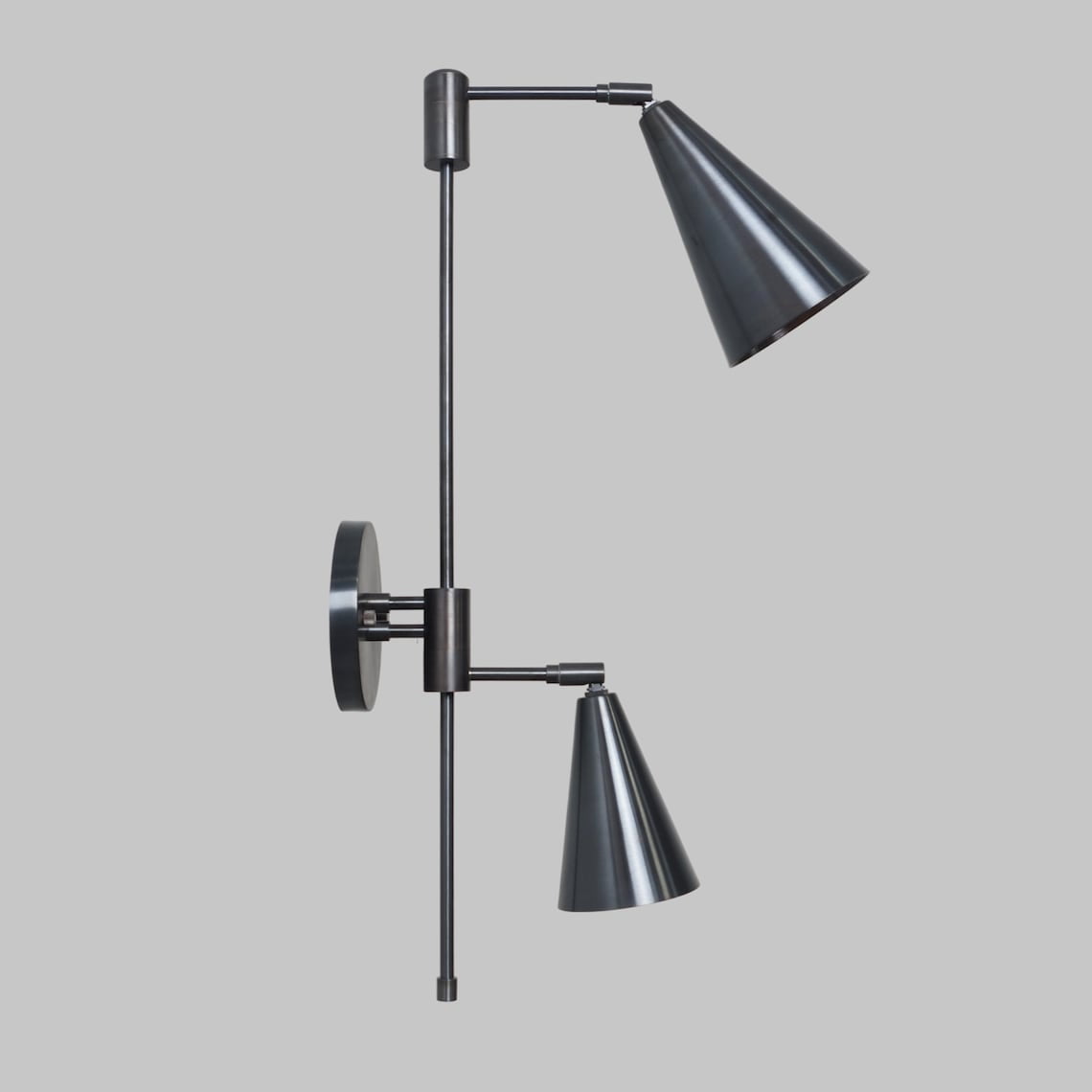 Double Cone Shade Brass Articulated Sputnik Wall Lamp Beside Wall Lamp ...