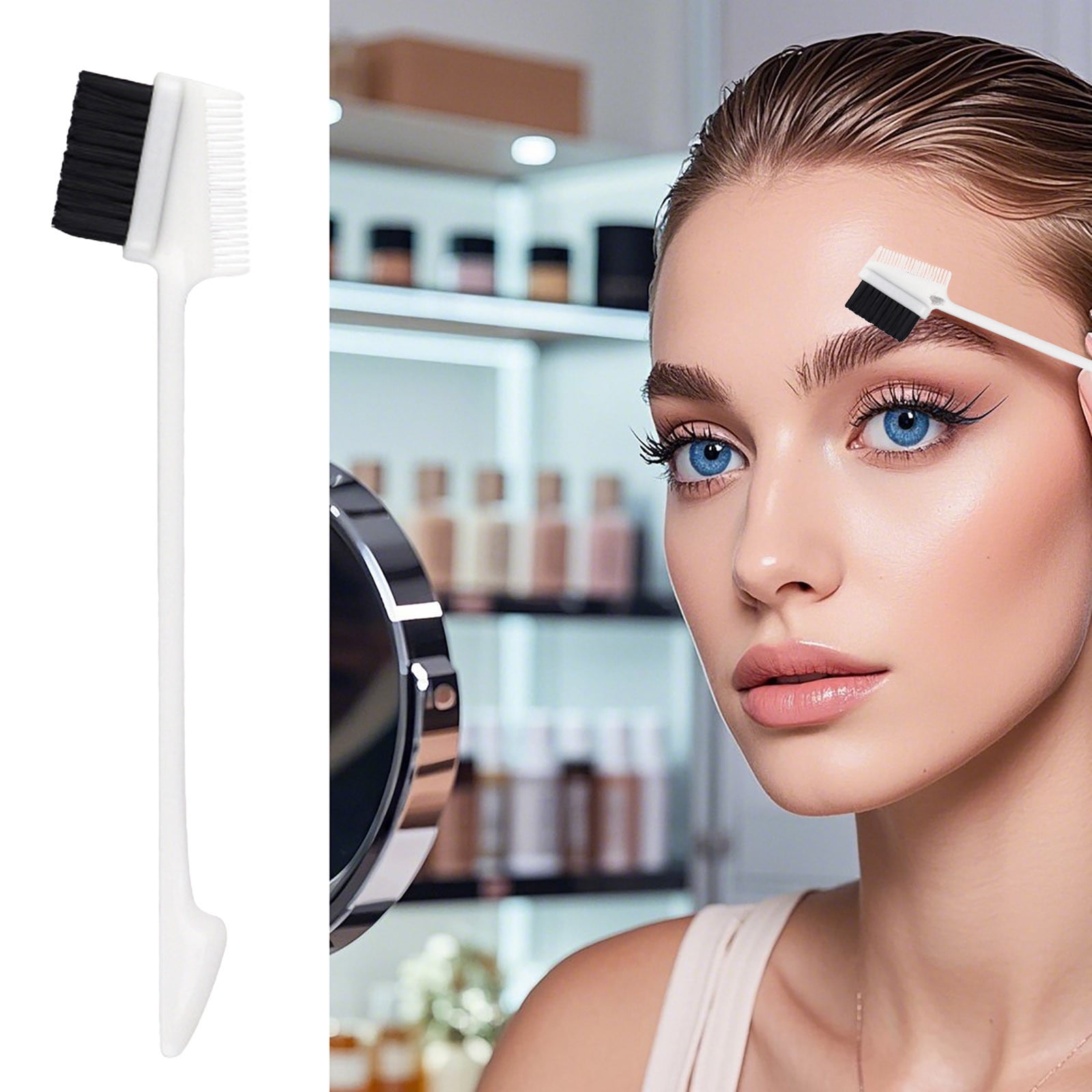 Double Control Hair Edge Brush and Comb Combo Set for Women Smooth ...