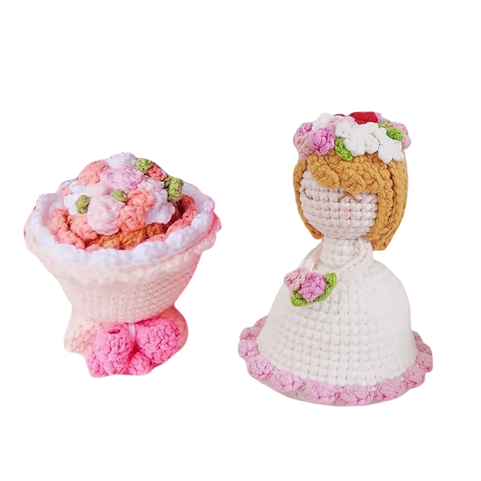 Double Crochet Flower Bouquet Doll Kits for Beginner, Handmade Art ...