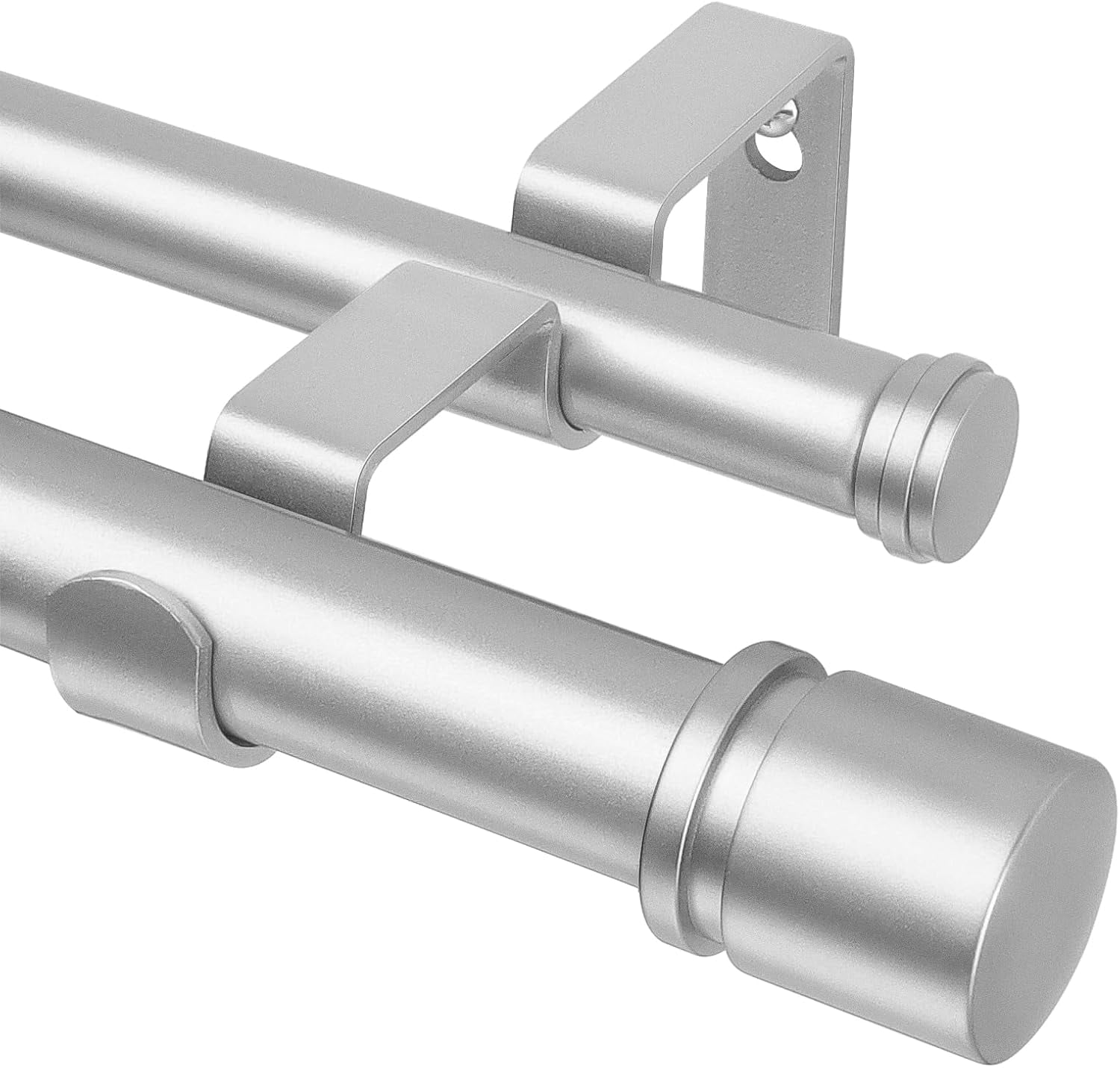 Double Curtain Rod 36 to 72 Inch, 1 Inch Heavy Duty Curtain Rods for ...