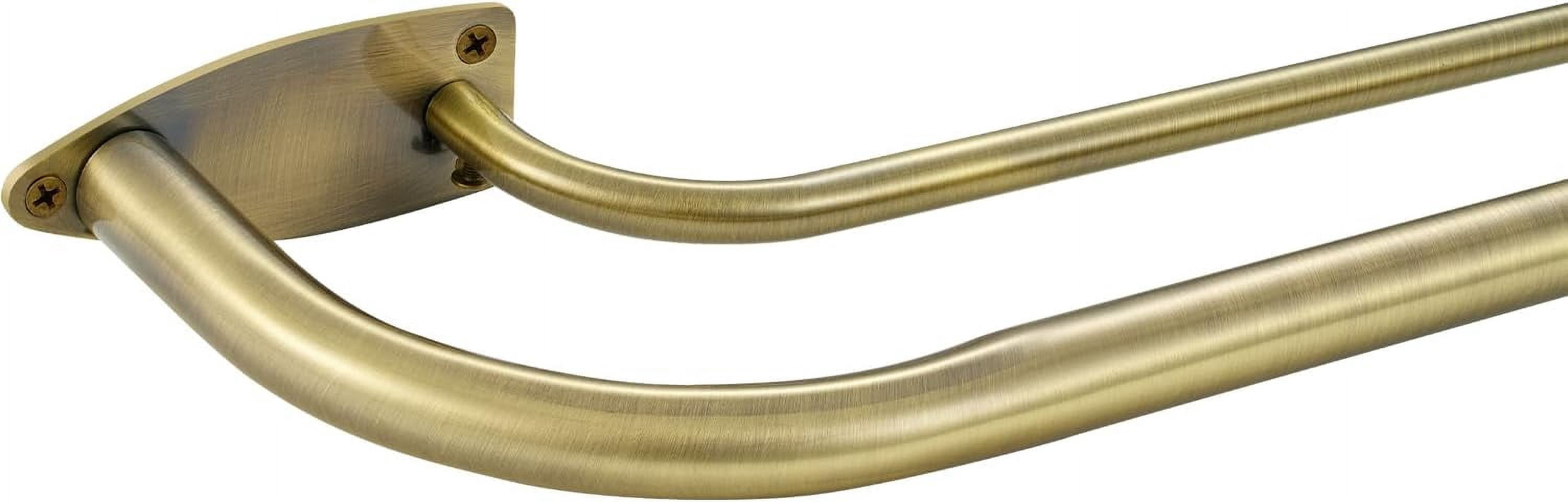 Double Curtain Rod for 84-120 Inches Windows, Blackout Wrap Around ...