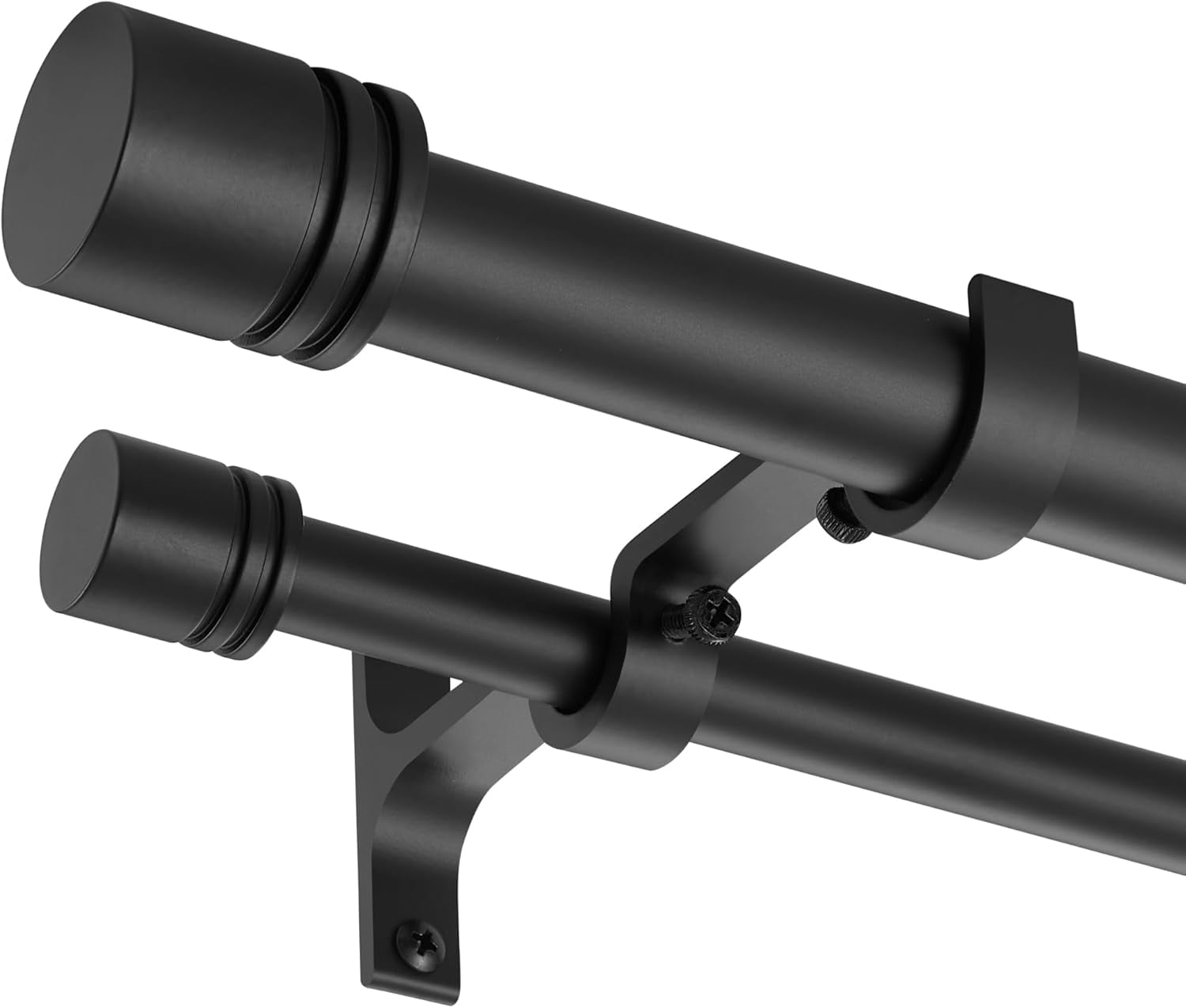 Double Curtain Rods 36-72 Inches for Windows, 1 Inch Diameter ...