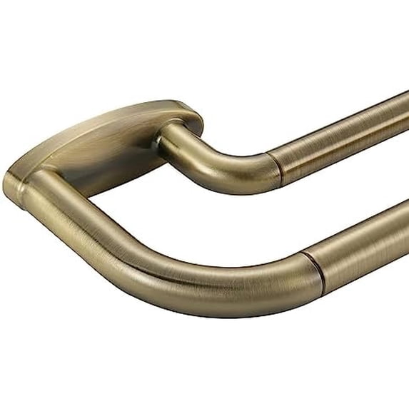 Double Curtain Rods Antique Bronze,Room Darkening Drapery Rod for 72 ...