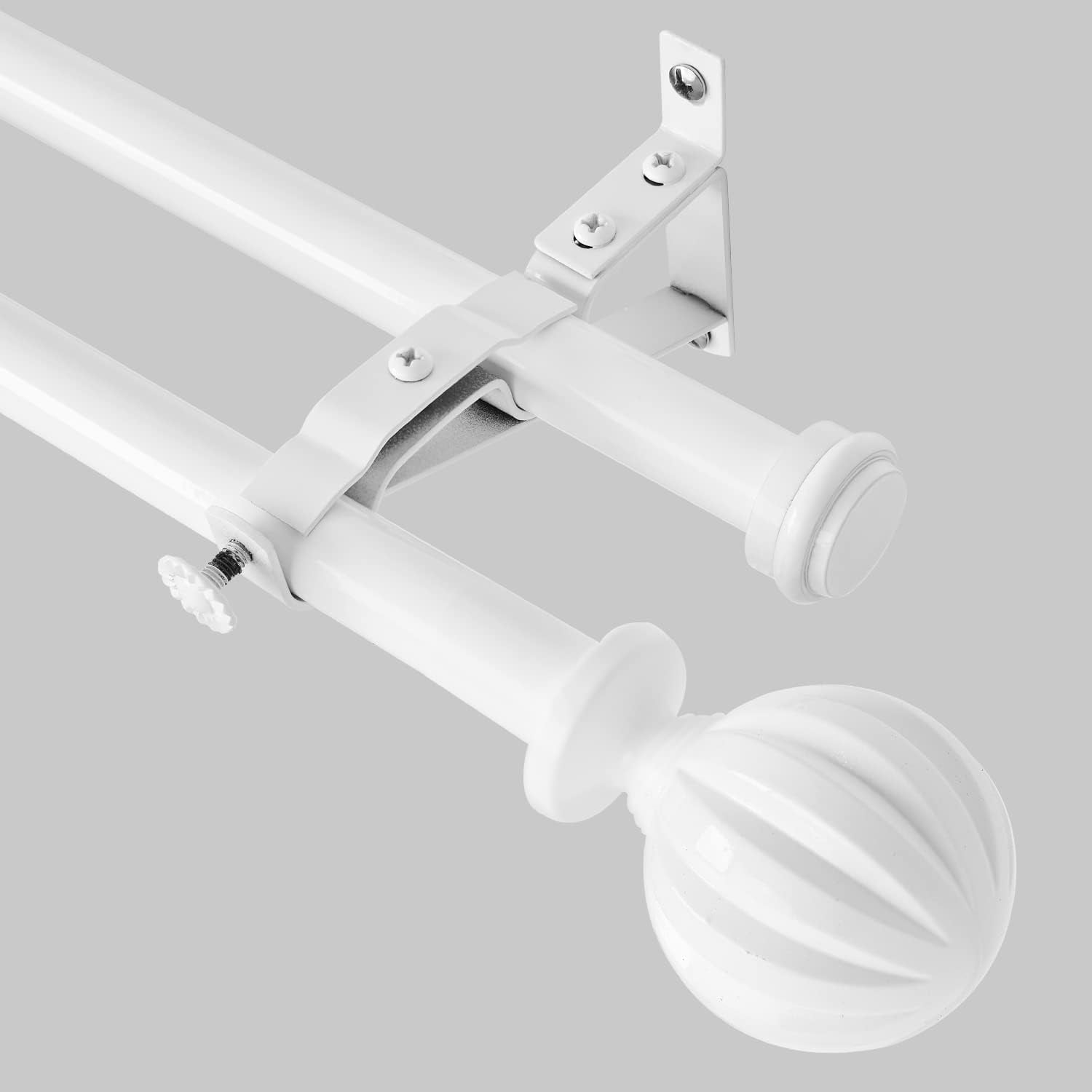 Double Curtain Rods, Telescoping Double Curtain Rod Set for Window ...