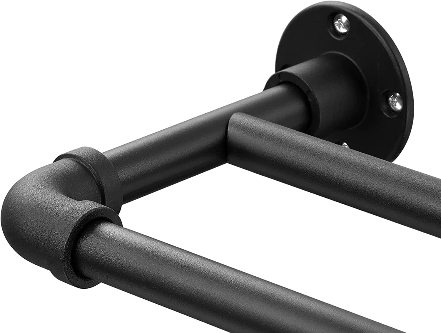 Double Curtain Rods for Windows 48 to 84 inch - Heavy Duty Industrial ...