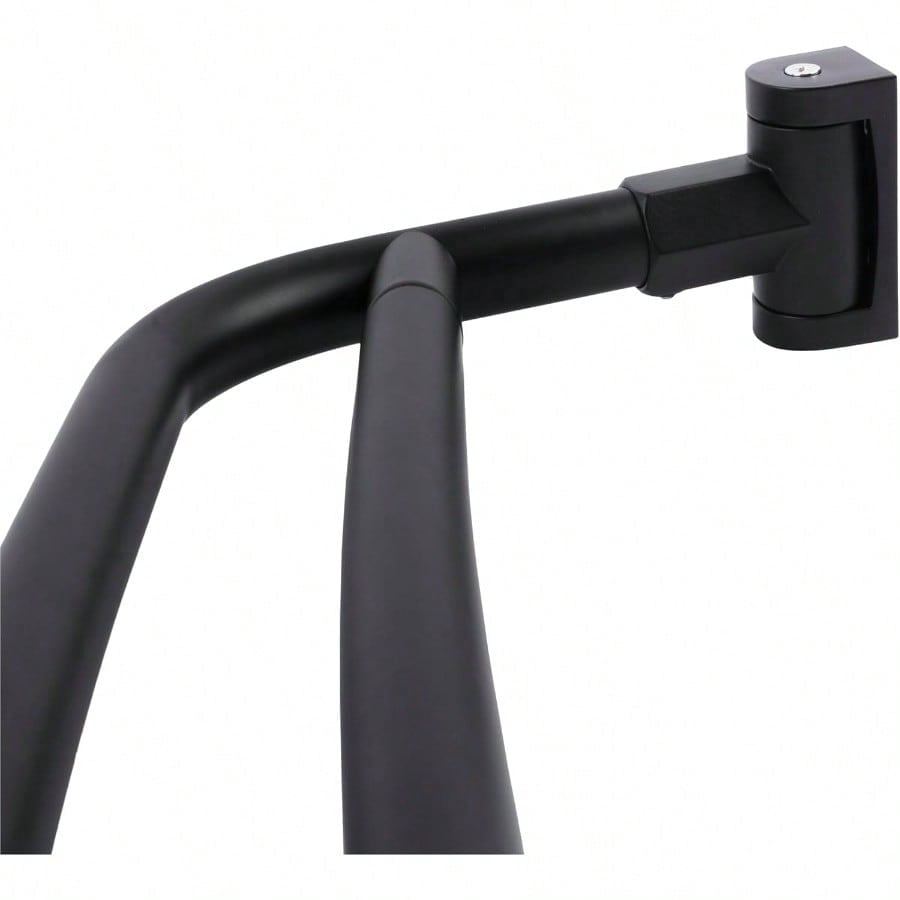 Double Curved Shower Rod Metal Construction Adjustable Between 44 to 70 ...