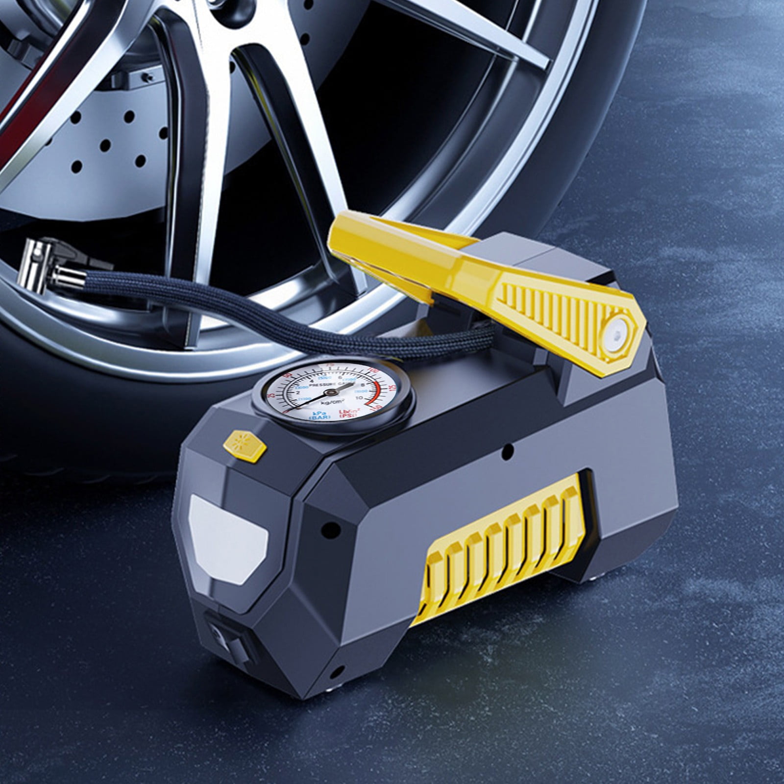 Double-Cylinder Car Tire Inflator – 12V High-Power Air Compressor Pump ...