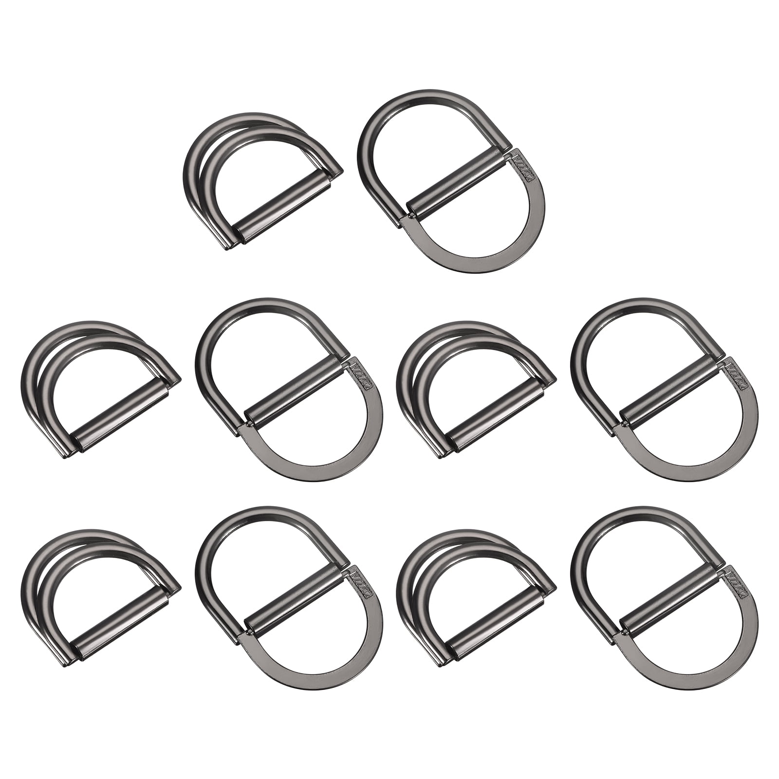 Double D Ring Buckles, 10pcs 25mm(0.98") Metal Adjustable D Rings, Dark ...