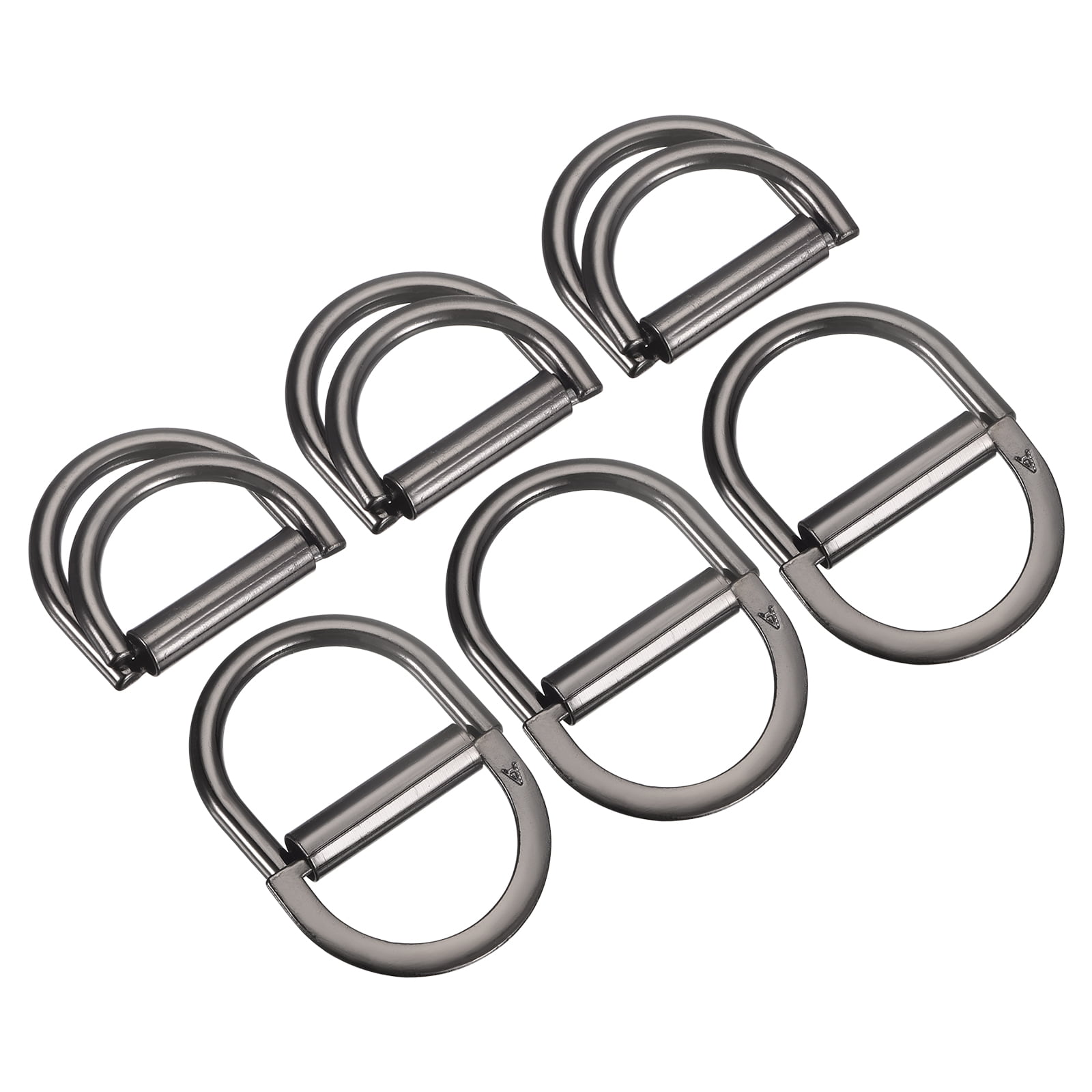Double D Ring Buckles, 6pcs 20mm(0.79") Metal Adjustable D Rings, Dark ...