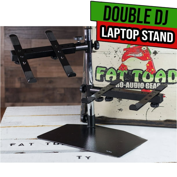 Fat Toad Adjustable Height Dual Laptop Electronic Stand with Arm Mounts ...