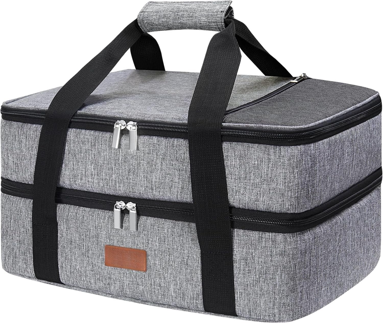 Double Decker Insulated Casserole Carrier for Hot or Cold , Casserole ...