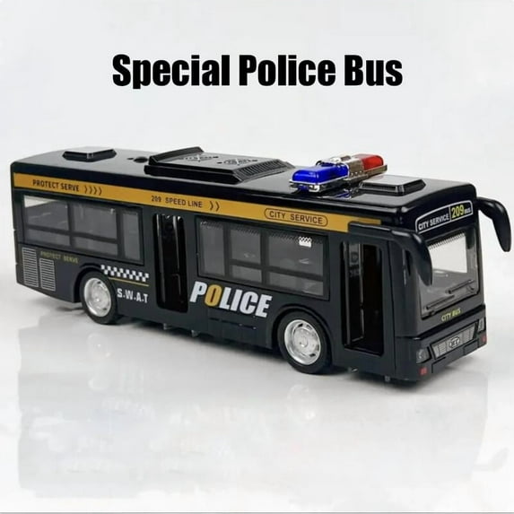 Double Decker Sightseeing Bus Model Pull Back Vehicles Toy Die Cast ...