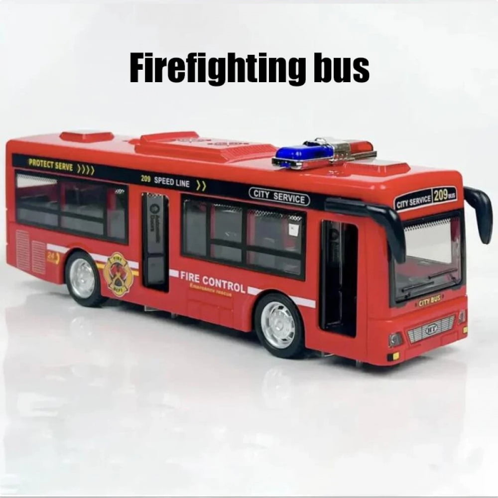 Double Decker Sightseeing Bus Model Pull Back Vehicles Toy Die Cast ...