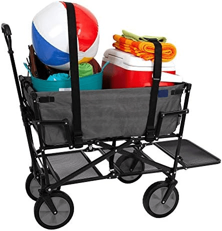 Double Decker Wagons Carts Heavy Duty Foldable Outdoor Collapsible Cart ...