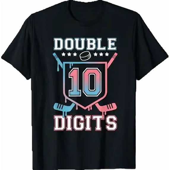 Double Digits 10th Birthday Hockey Drip Boys 10 Years T-Shirt - Walmart.com
