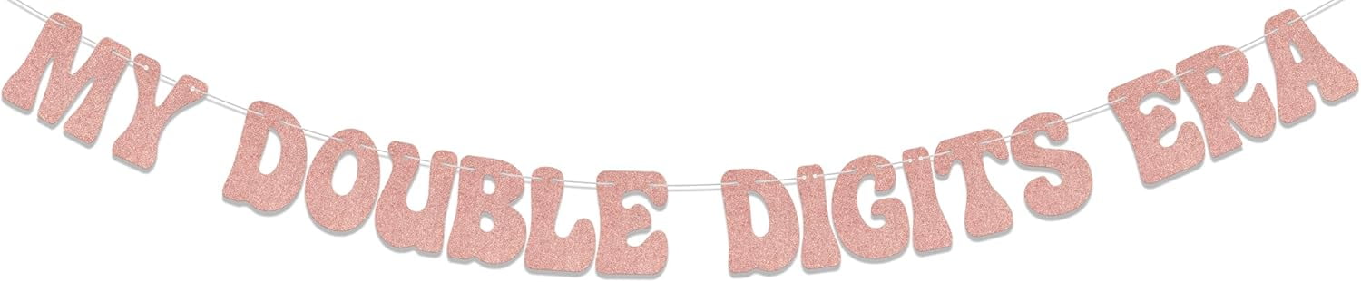 My Double Digits Era Banner, Happy 10th Birthday Banner, 10 Year Old ...