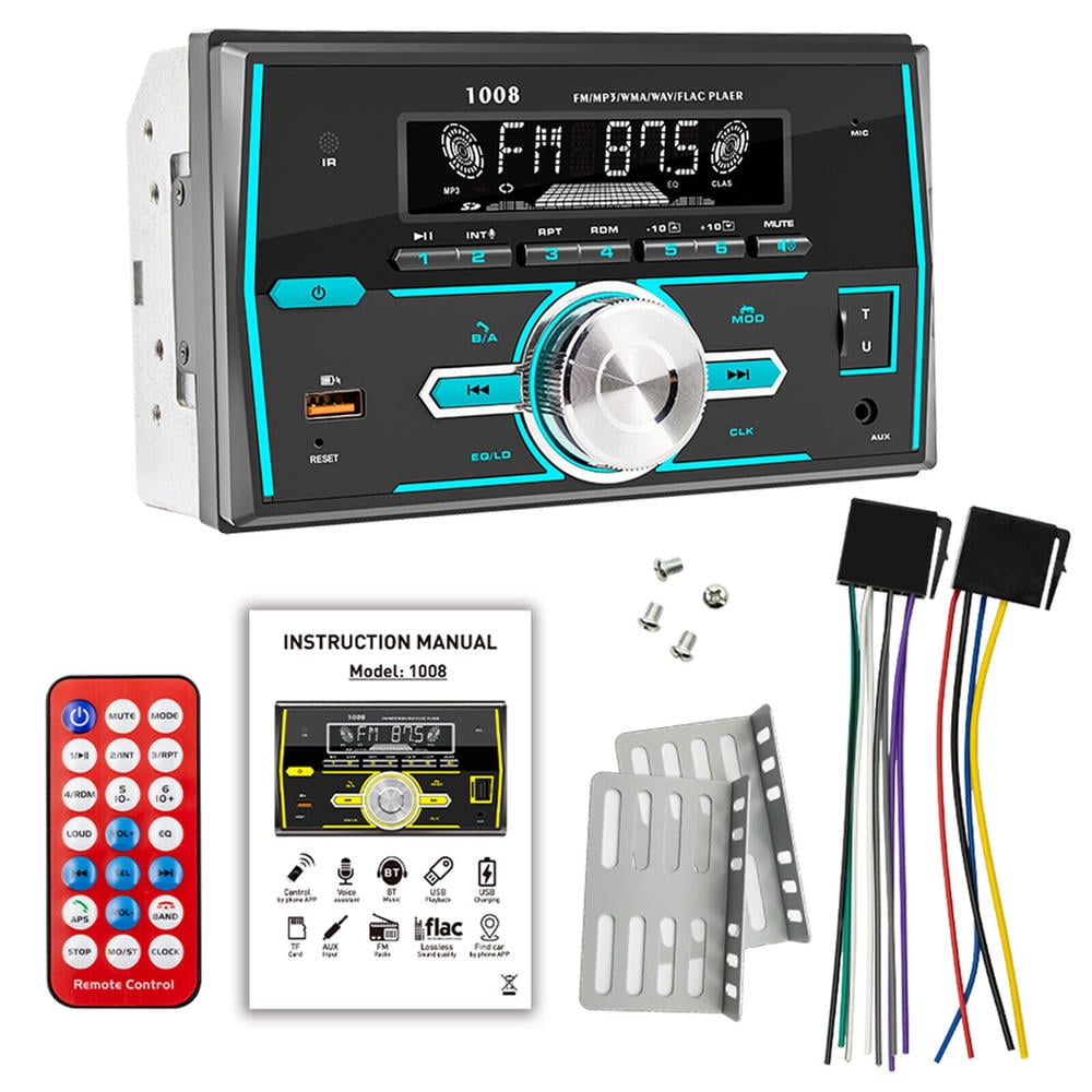 Worldtech car double din stereo with bluetooth store