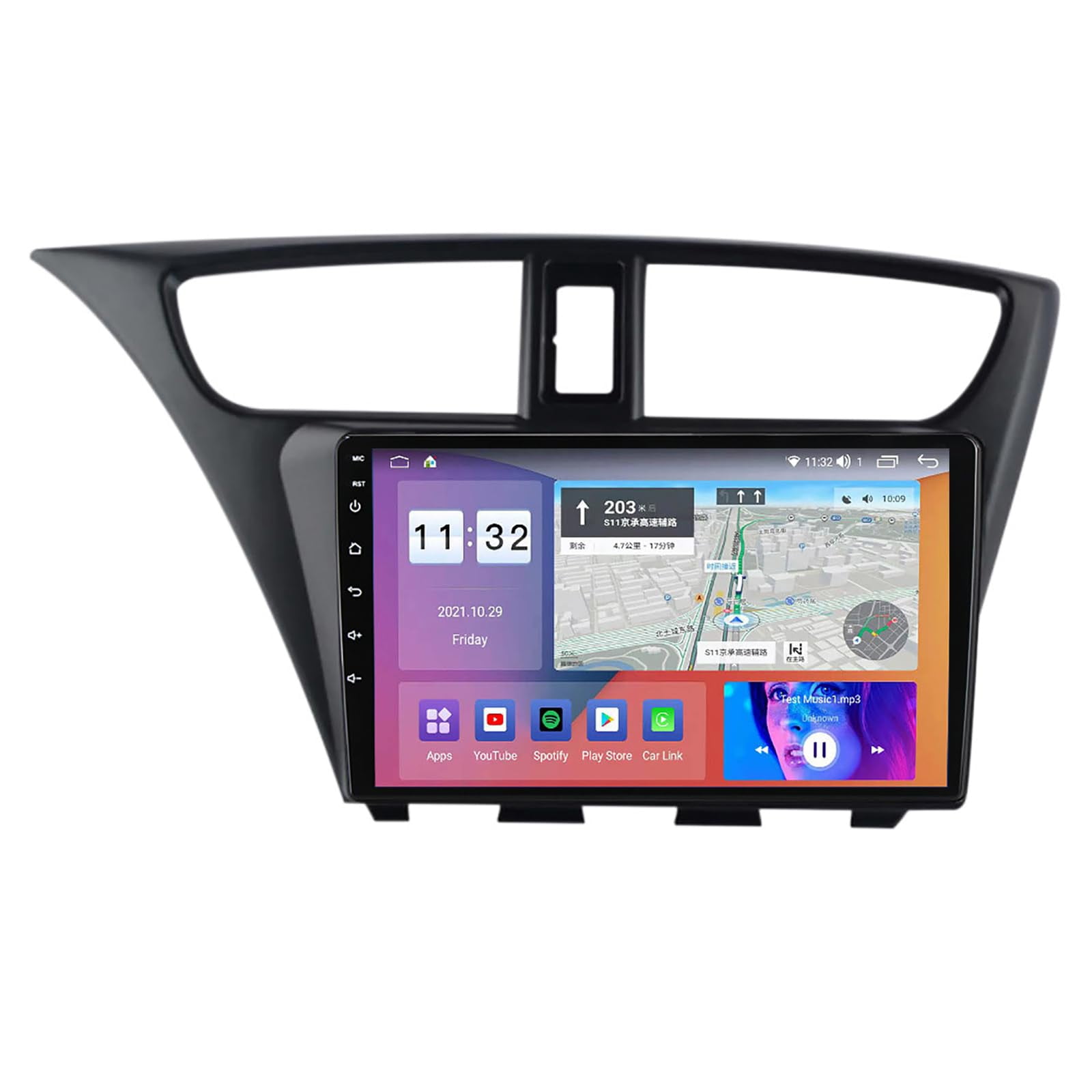 Double Din Car Stereo Car Head Unit for Honda Civic 2012-2017 9 Inch ...