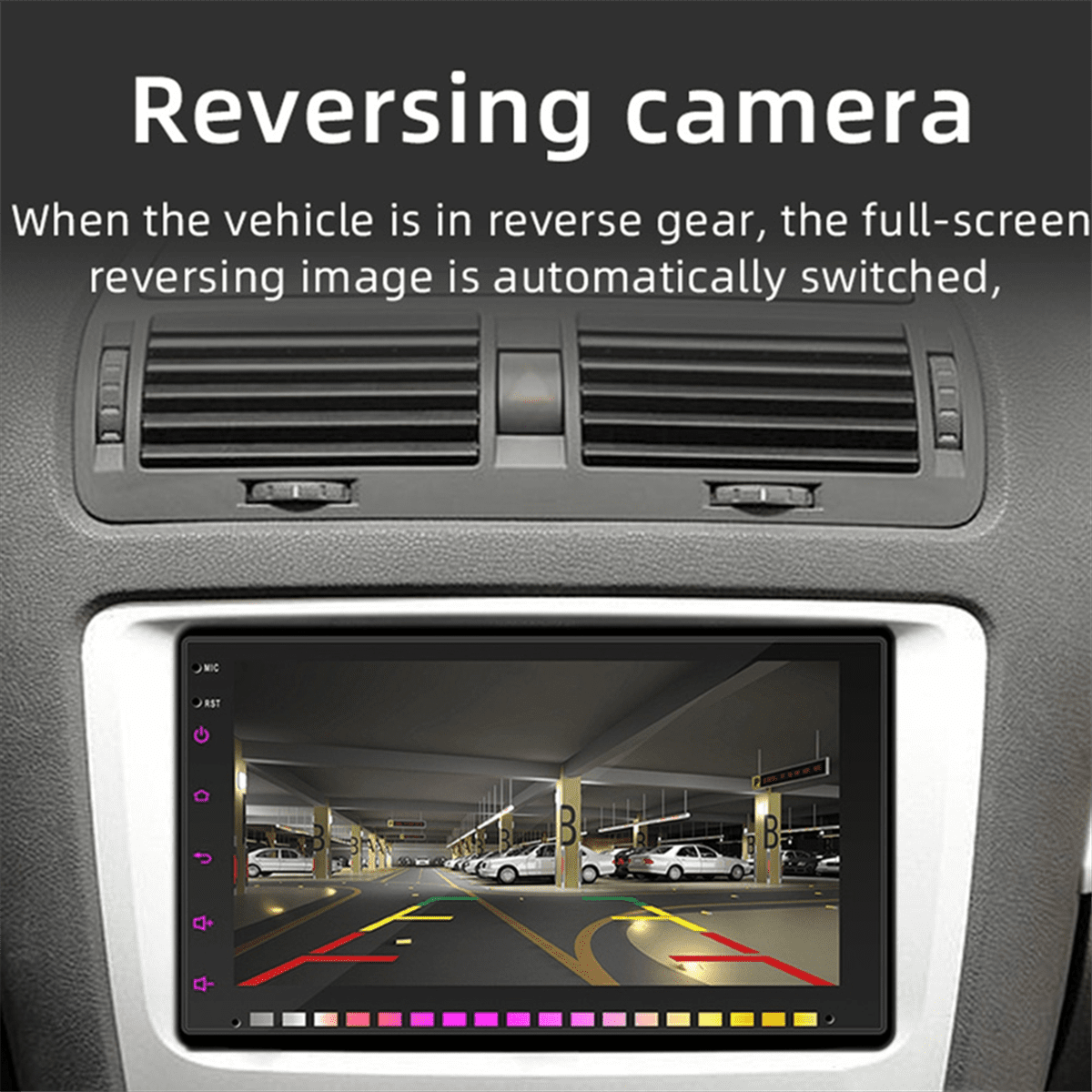 Double Din Car Stereo Carplay & Android Auto, 7 Inch RGB Radio ...