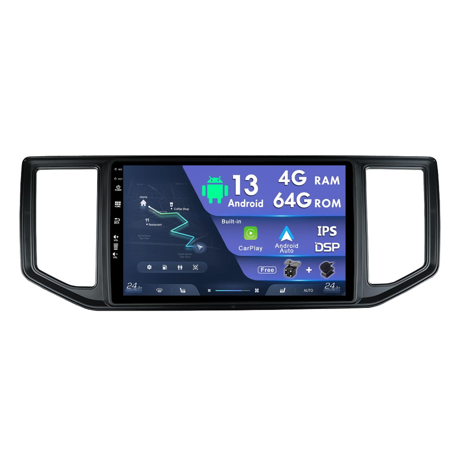 Double Din Car Stereo for VW Amarok Crafter Van Man 2017-2021 Android ...
