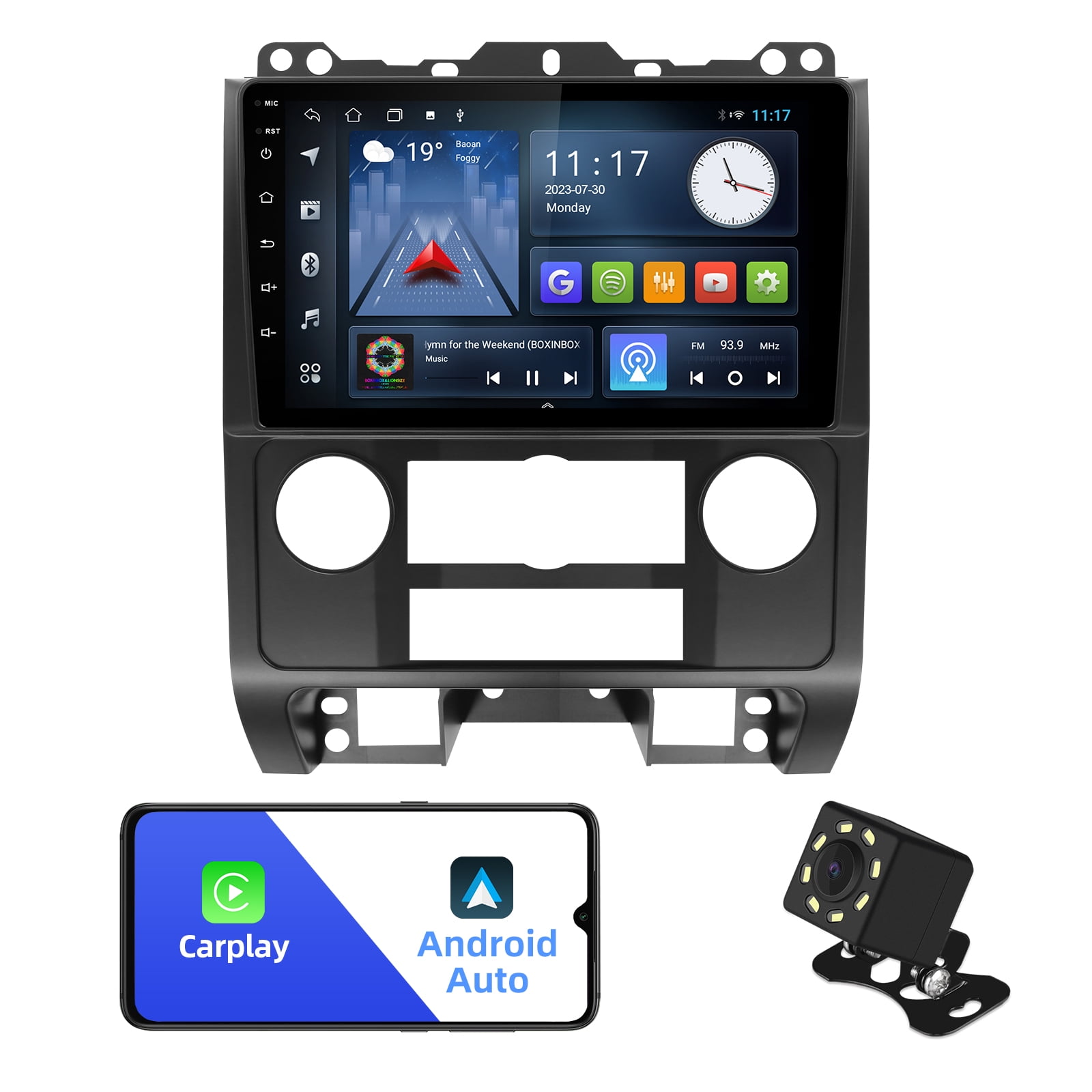 Double Din Car Stereo for Ford Escape/Kuga 2007-2012 with 9-inch ...