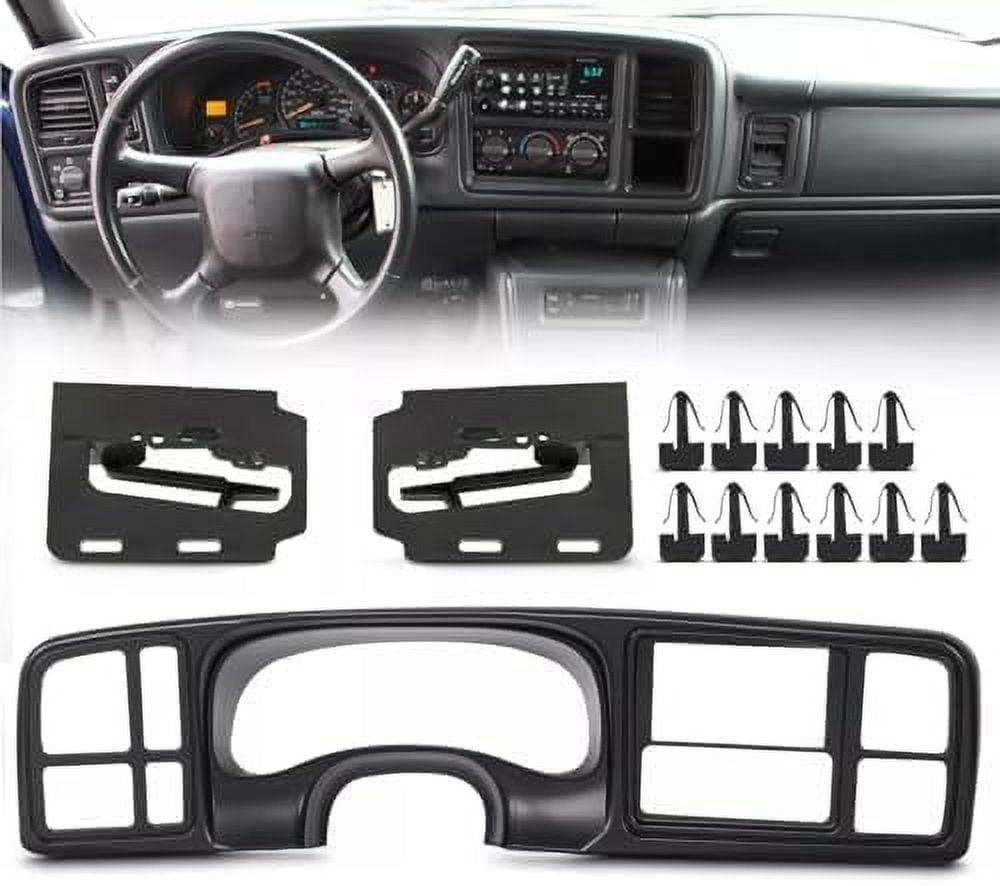 Double Din Dash Bezel Cover Kit Compatible With 1999-2002 GMC Sierra ...