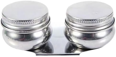 Double Dipper Palette Cup, Stainless Steel Oil Painting Pot Container ...