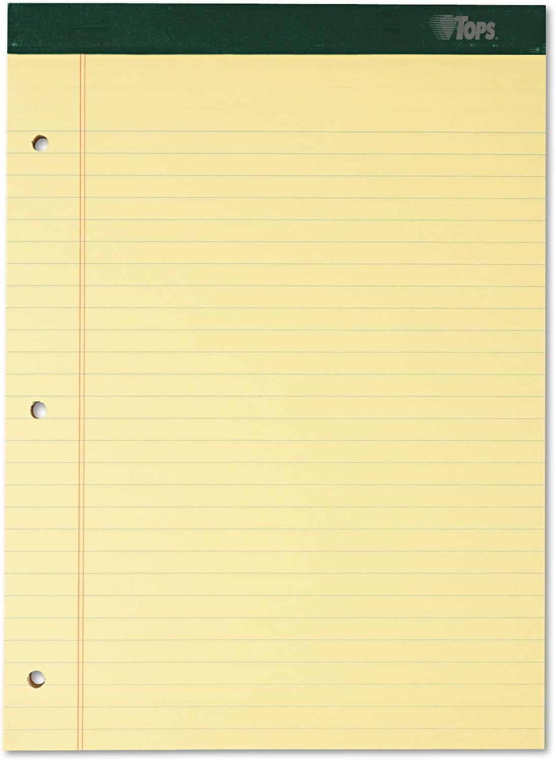 Double Docket , 8-1/2 x 11-3/4 Inches, Perforated, 3-Hole Punched, Canary, Legal/Wide Rule, 100 ...