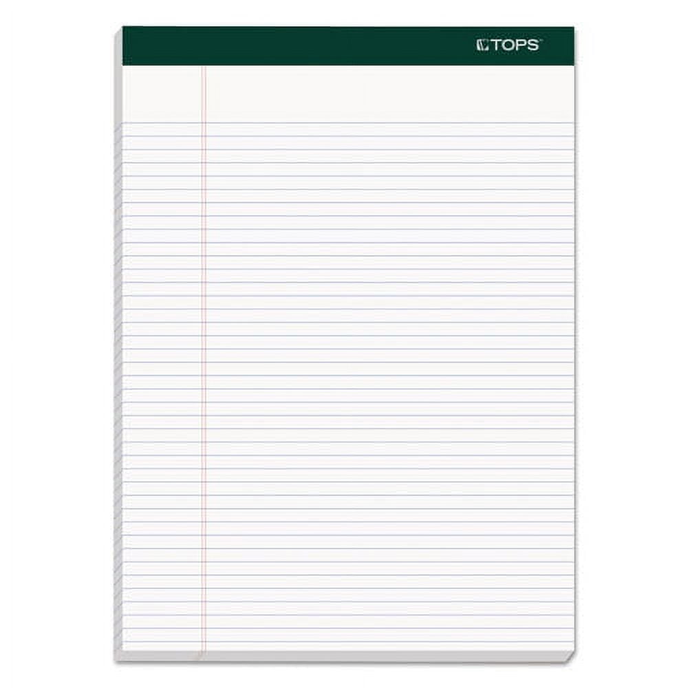 "Double Docket Ruled Pads, Narrow Rule, 100 White 8.5 X 11.75 Sheets, 4 ...