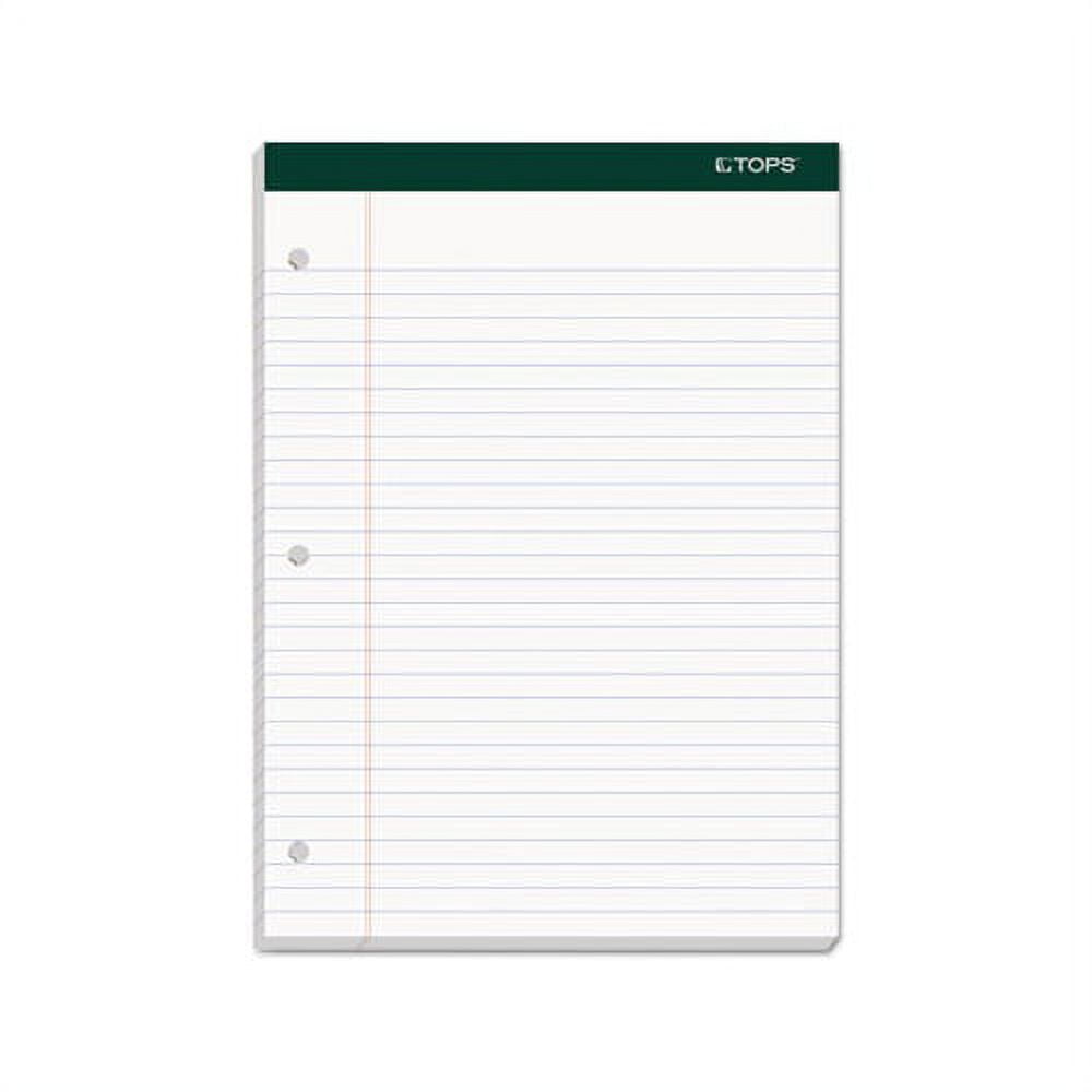 Double Docket Ruled Pads Wide/Legal Rule, 8.5 x 11.75, White, 100 Sheets, 6/Pack - Walmart.com
