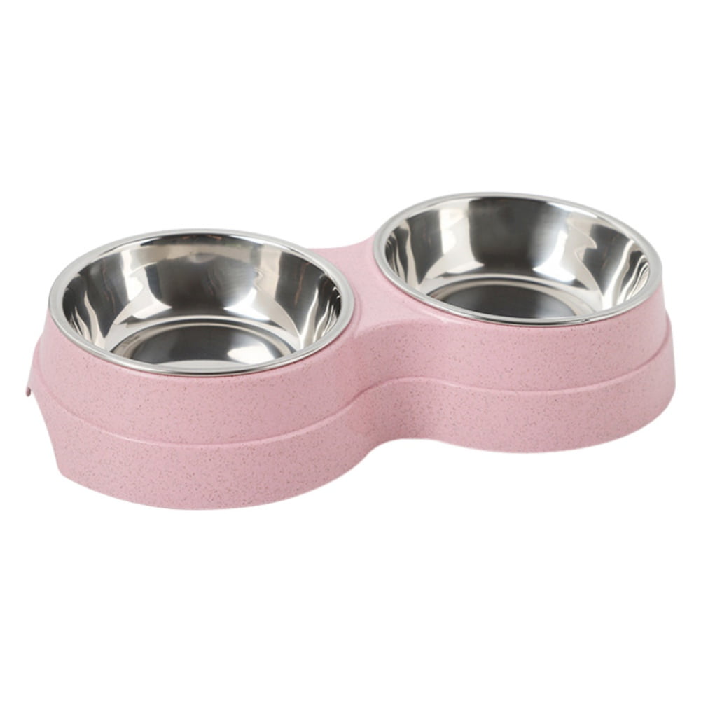 Double Dog Cat Bowls Premium Stainless Steel Pet Bowls with Cute ...