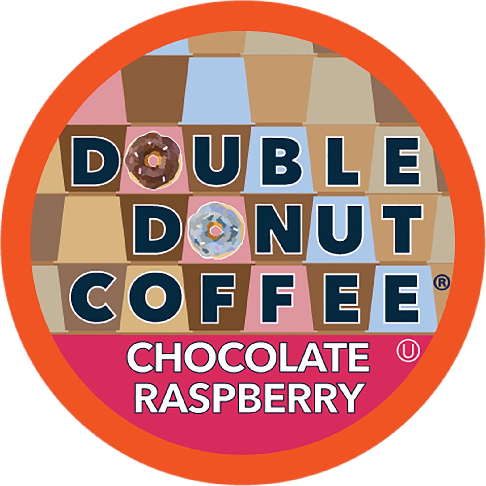 Double Donut Coffee Flavored Coffee Pods, Chocolate Raspberry Flavor ...