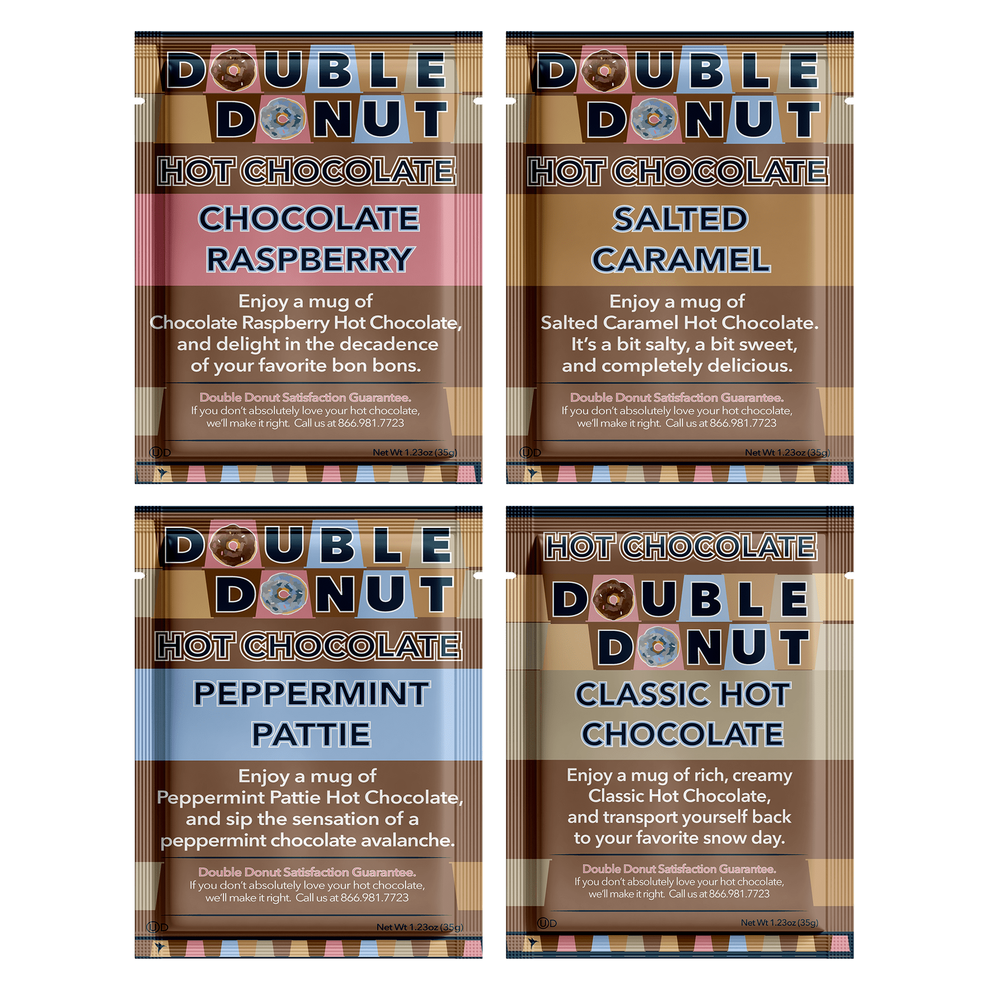 Double Donut Flavored Hot Chocolate Packets Gourmet Hot Cocoa Mix ...
