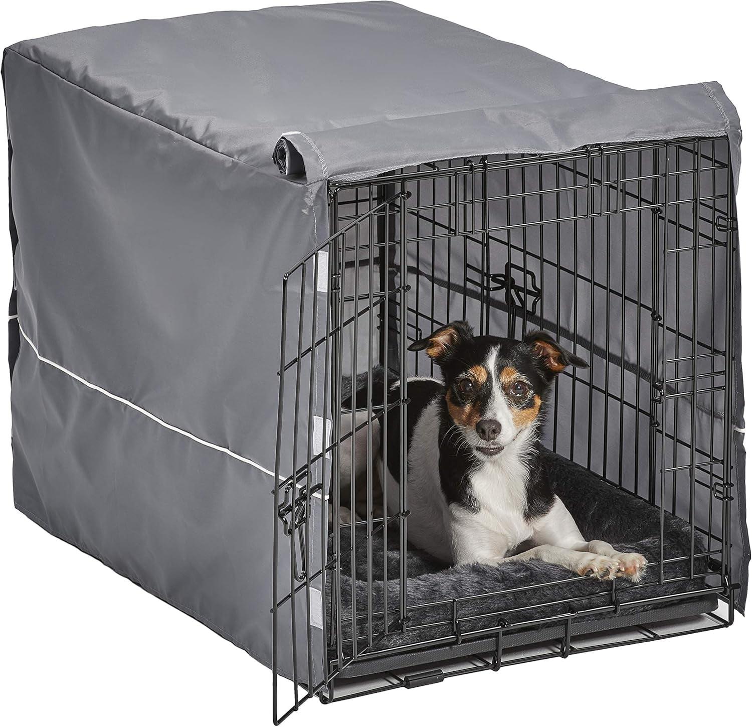 Double Door 48-inch Dog Crate Kit Bundle Includes a Two-Door Cage ...