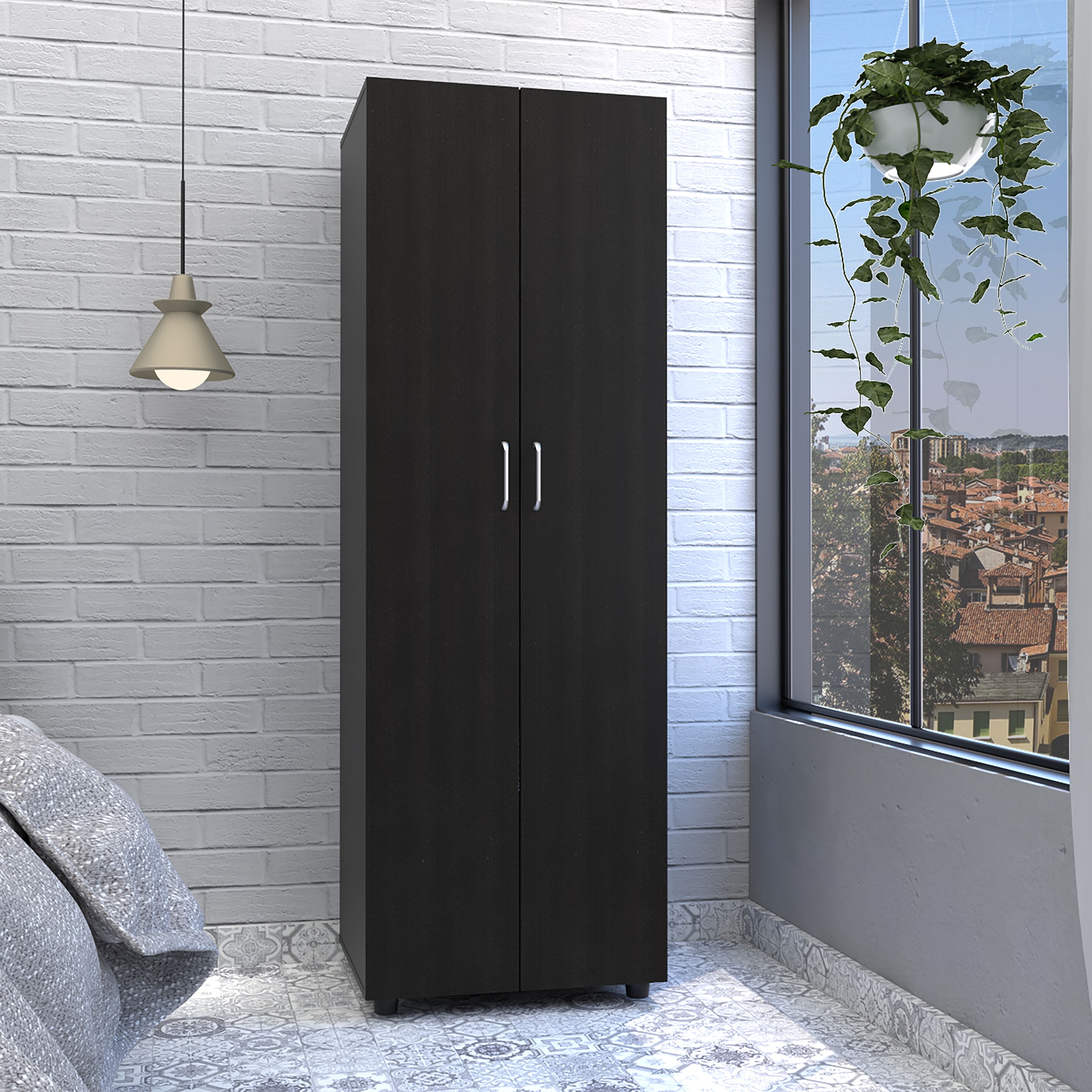 Double Door Cabinet Armoire for Clothing Storage | Organizer with ...