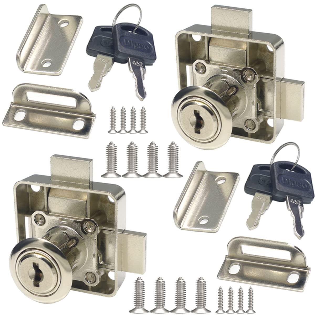 Double Door Cabinet Lock Cabinet Drawer Lock [Keyed Alike] Double ...