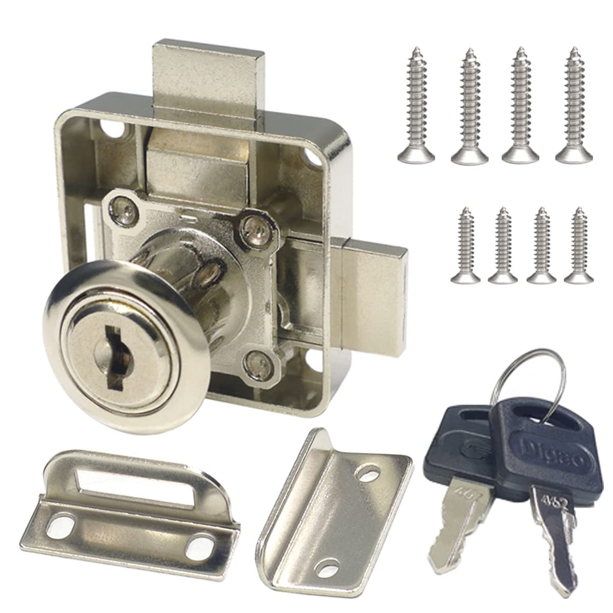 Double Door Cabinet Lock with Double Deadbolt [Keyed Alike] - Left Side ...