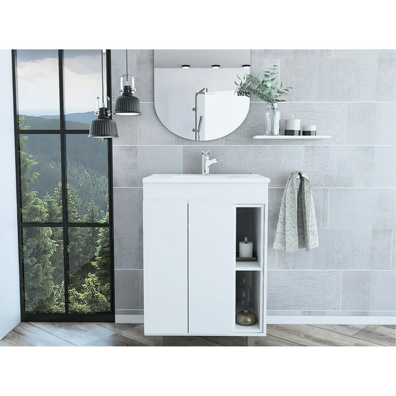 Double-Door Design & Interior Storage - Bathroom Vanity for Organized ...