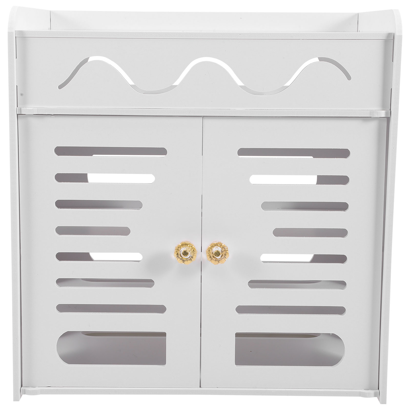 Double Door Desktop Router Storage Box Router Rack 4-layer Box Rack ...