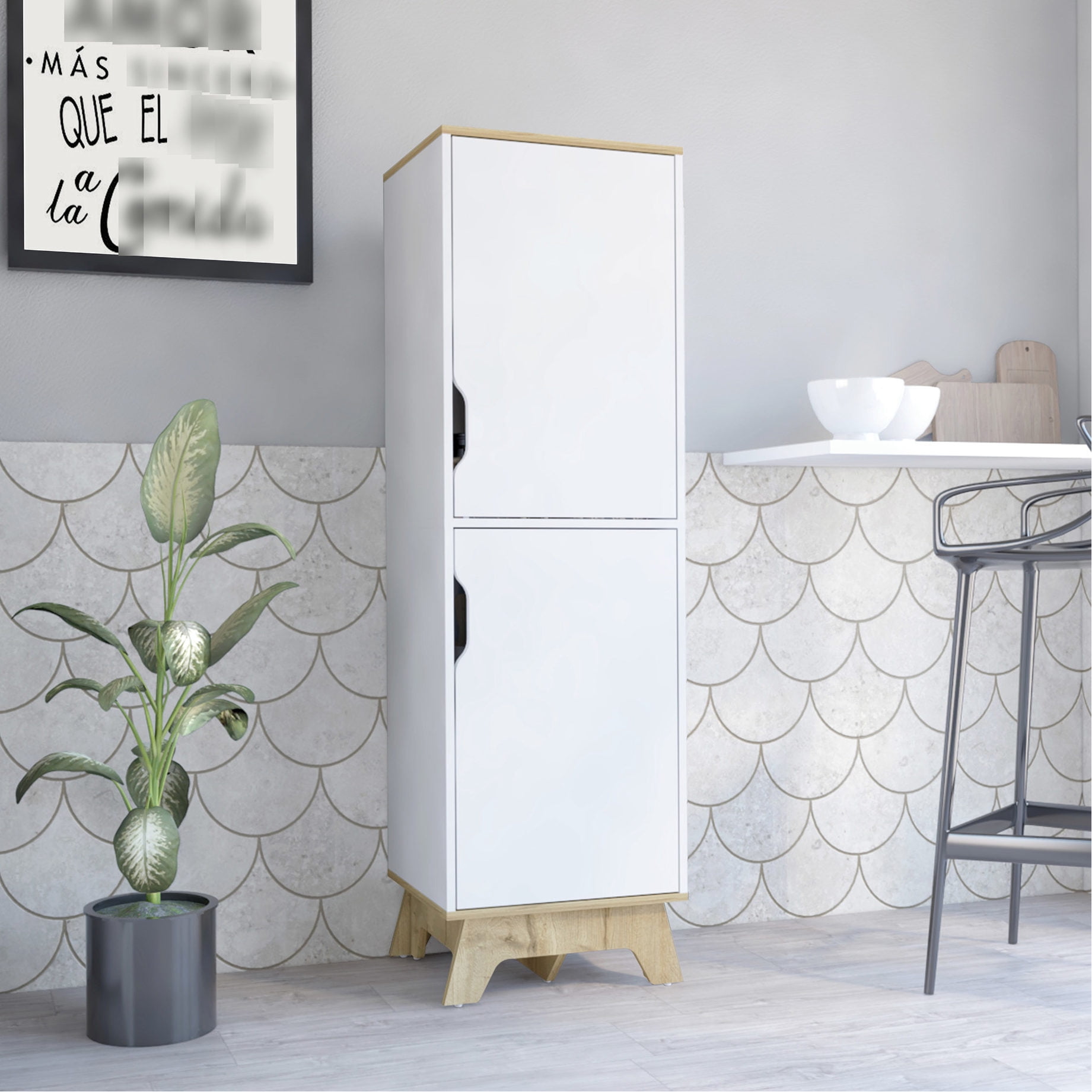 Double Door Low Cabinet with Storage+Extra Interior Shelves”-“Small ...